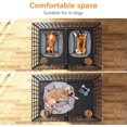 42 Inch Double Door Dog Crate - Indoor Kennel with Wheels - Removable ...