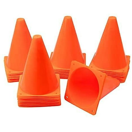 36 Pack 7 Inch Plastic Traffic Cones, Sport Training Cone Sets ...