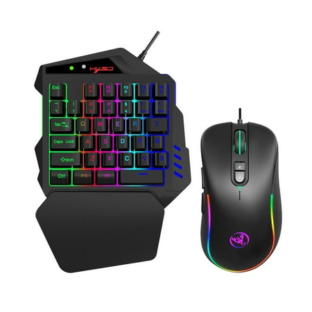 One Handed Gaming Keyboard And Combo V500 RGB Gaming Keypads And J300 ...