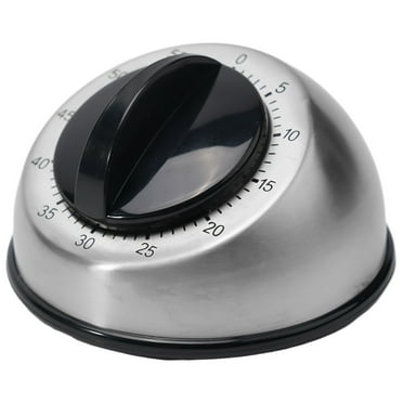 Wovilon Stainless Steel 60-Minute Mechanical Kitchen Timer with Long ...