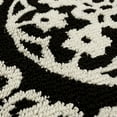 Mainstays Medallion Loop Indoor Accent Rug Black and Cream 20x34 ...