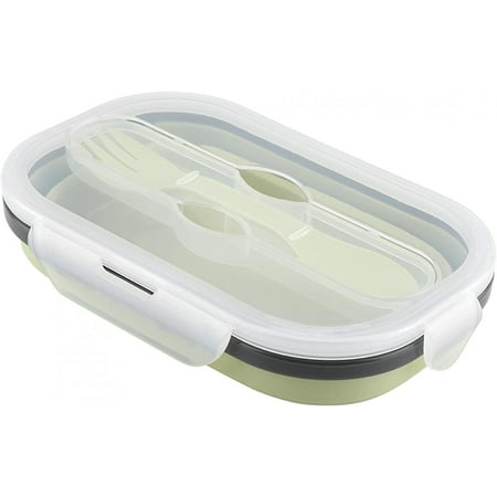 Collapsible Silicone Food Storage Container, Leftover Meal Box for ...