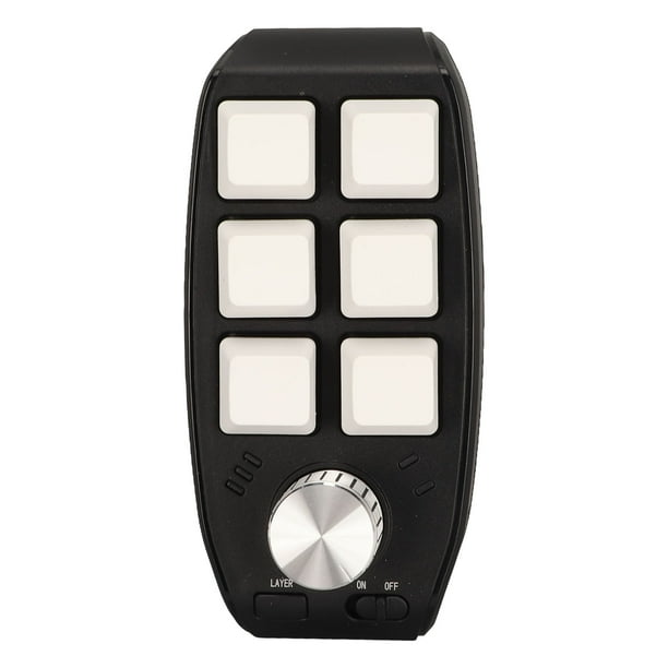 PC Keypadwith Knob,6 Key Mini Keypad Key Mini Keypad Keys One Handed ...