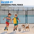 Pool Fence 4Ft x 108Ft, 320GSM Mesh with Stainless Steel Frame for ...