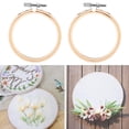 20 Pcs 3 Inch Bamboo Embroidery Hoops, Round Adjustable Wooden Ring ...