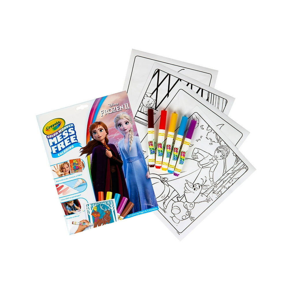 Crayola Color Wonder Mess Free Frozen 2 Coloring Set, 18 Pages, Child ...