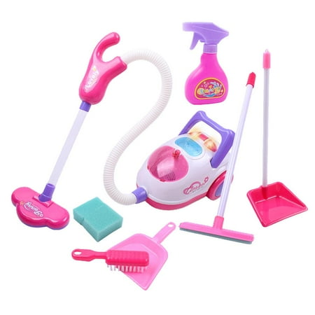 Kids Home Play Toy Vacuum Cleaner Broom Dust Pan Complete Pretend ...