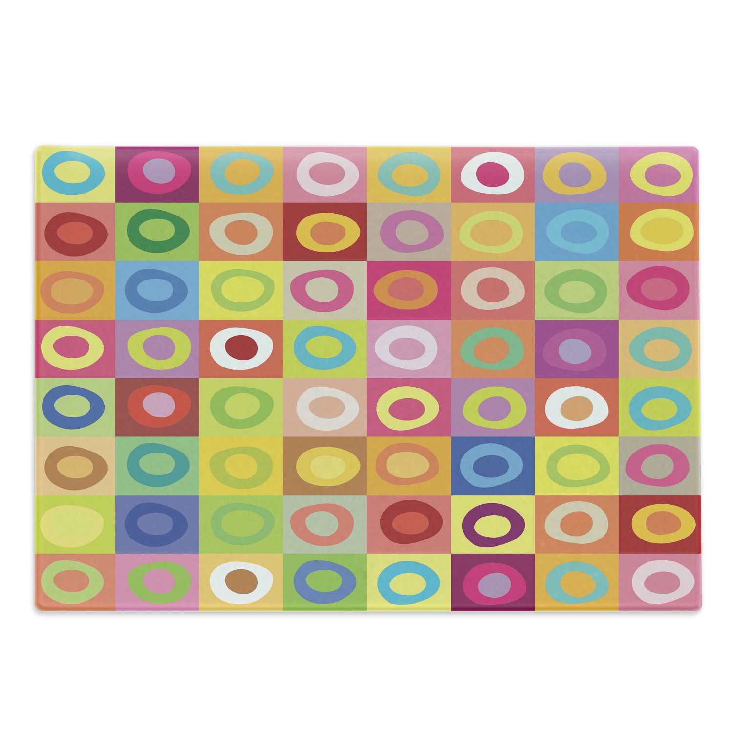 Colorful Cutting Board, Squares Lively Colors with Hand Drawn Style ...