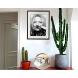 Kate Moss Fashion Mustache poster - Walmart.com