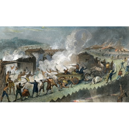Native American Attack. /Nnative Americans Attacking A Cumberland ...