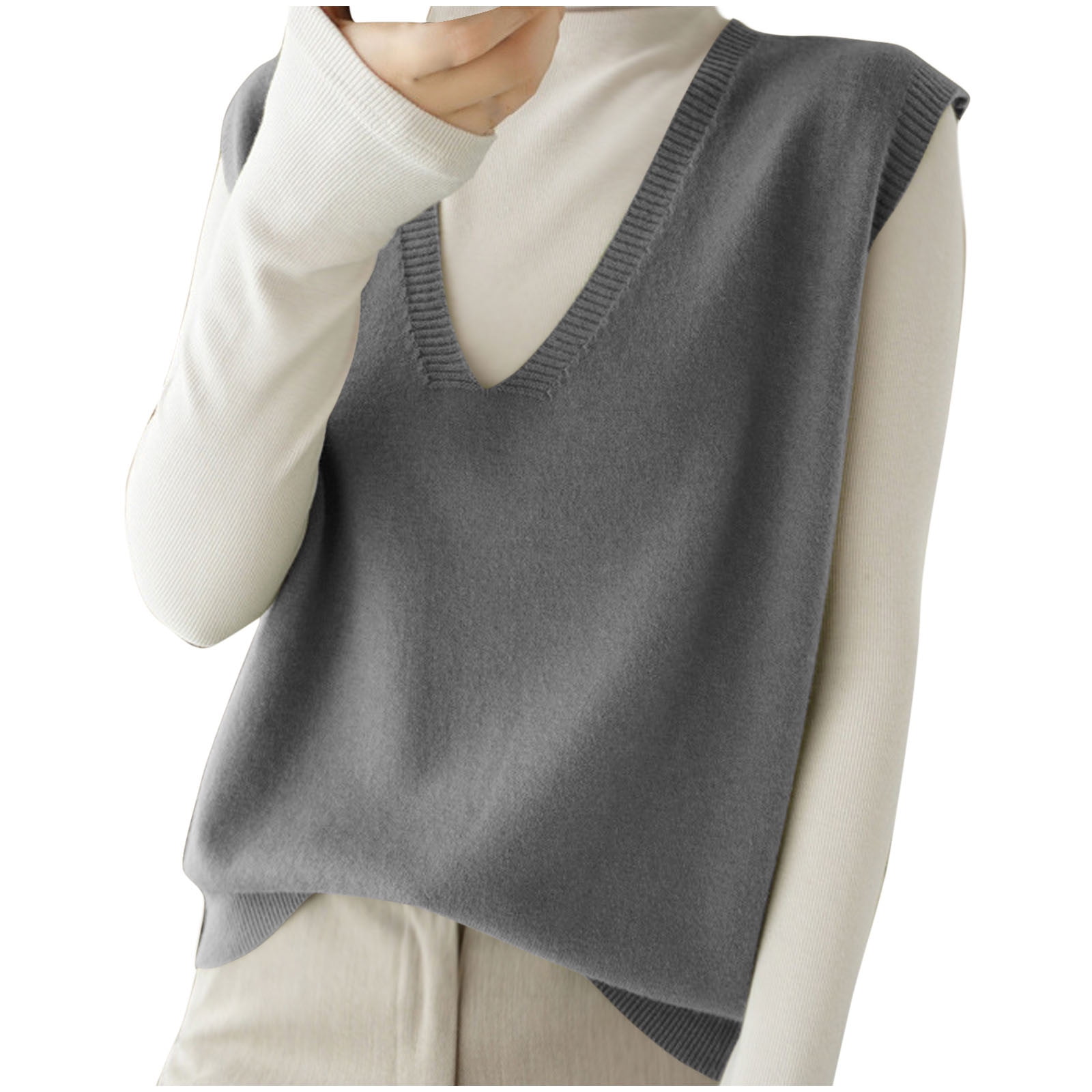Click here for Aherbiu Sweater Vests For Women V Neck Sleeveless... prices