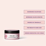 Maria Nila Colour Refresh, Pink Pop 3.4 Fl Oz, Pink Hair Mask, Semi ...