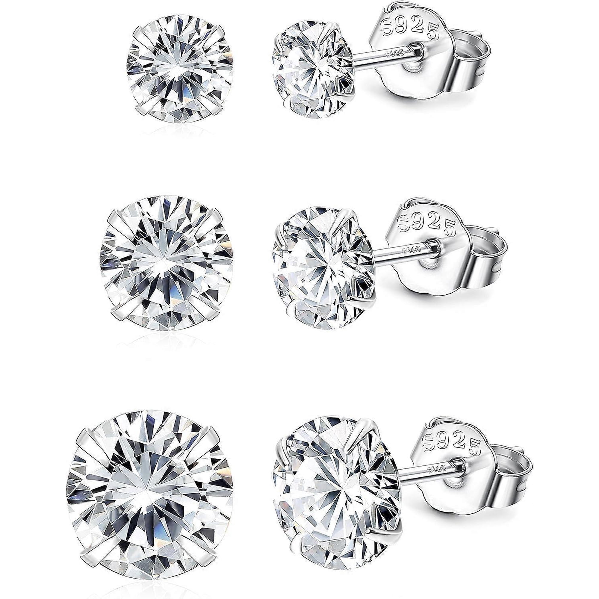 Click here for Muchongchong 925 Sterling Silver Stud Earrings 3pa... prices