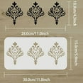 Damask Stencil 11.8x5.9 inch Classic Wall Borders Damask Stencil ...