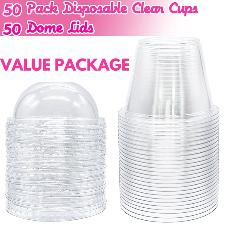 6 Oz Clear Plastic Cups Amazon.com: 50 Pack Disposable Clear Plastic