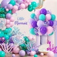 42pcs Mermaid Theme Balloon Set - Light Pink, Purple, Teal Blue for ...