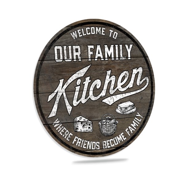 Welcome to Our Family Kitchen Sign Rustic Kitchen Décor Farmhouse ...