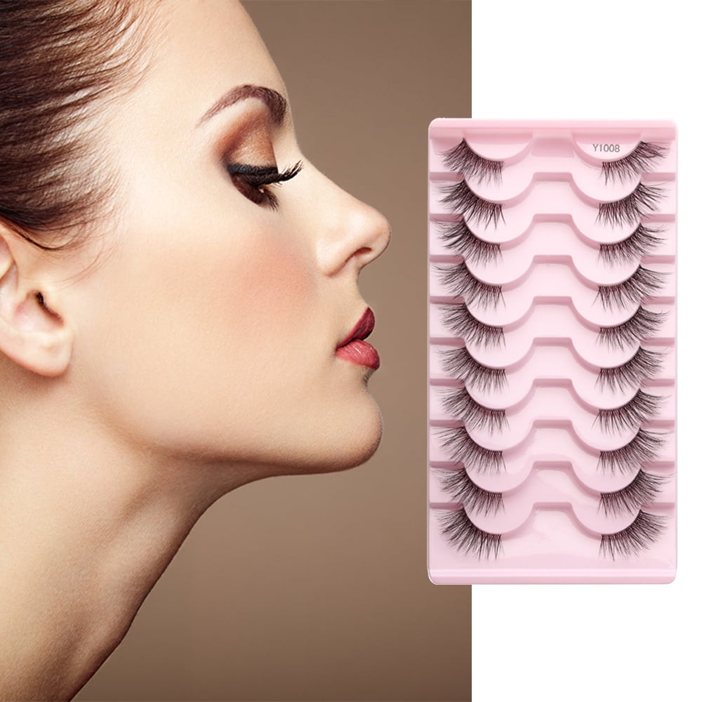 10 Pairs False Eyelashes for Girls Reusable Long Dramatic Bushy ...