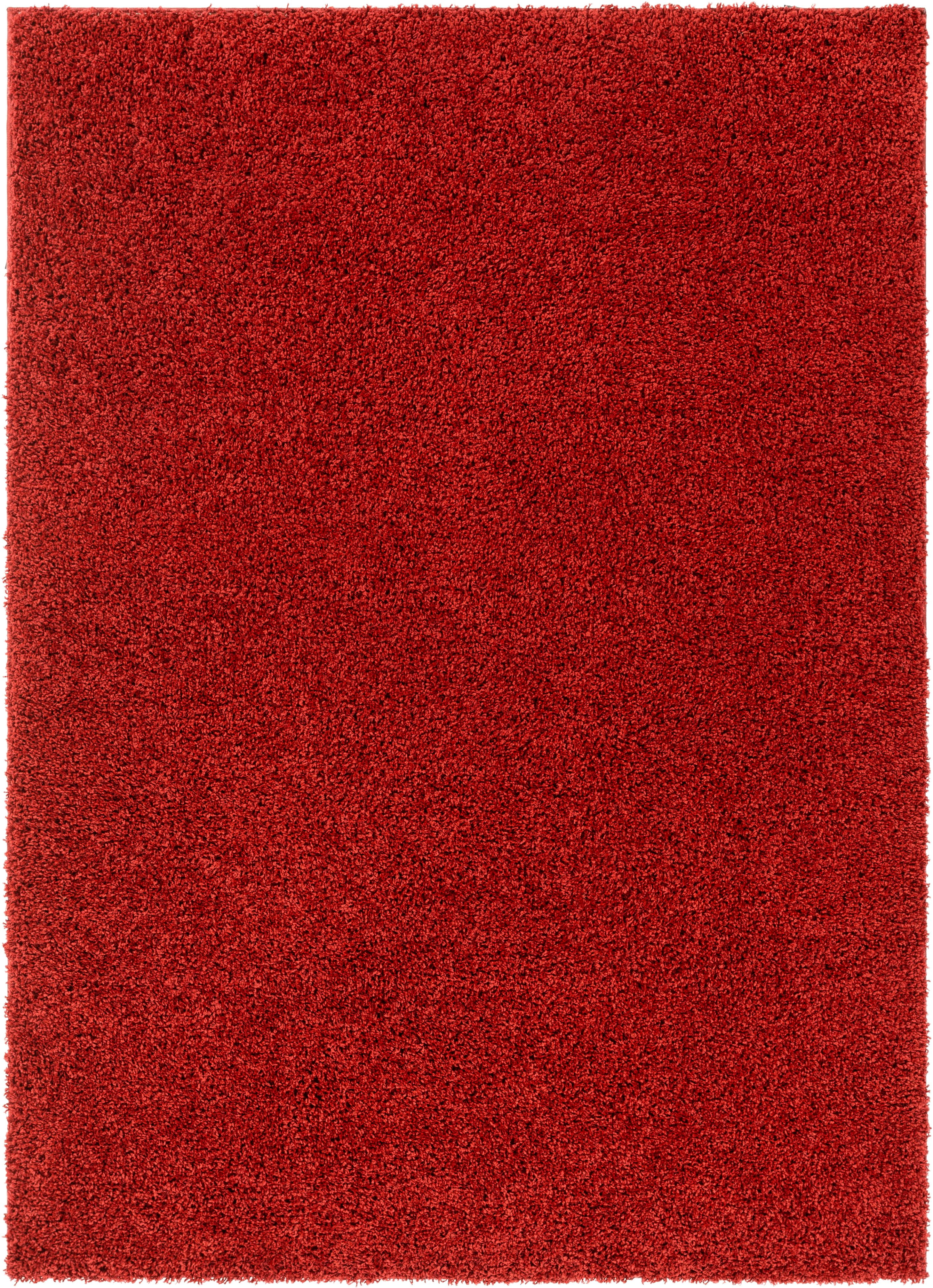 Well Woven Madison Shag Plain Modern Solid Red Thick Shag 3'3" x 5'3 ...