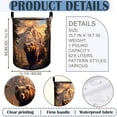 Bear Laundry Basket Hamper 19.7"x15.8", Rustic Wildlife Foldable ...