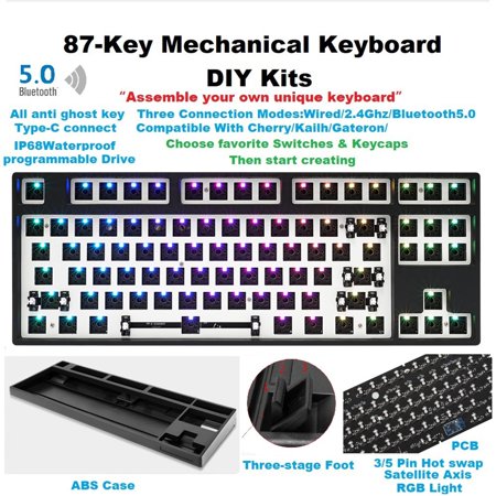 Hot-swappable 80% Custom Mechanical Keyboard , RGB Switch LEDs, Has ...