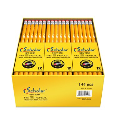 Staedtler 144-Count Pack, Presharpened Woodcase Pencil, #2 HB, Yellow, Graphite Lead with Latex ...