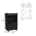 Phoenix Cart With 2 Open Shelves, 4 Cubbies, & Cabinet - Walmart.com