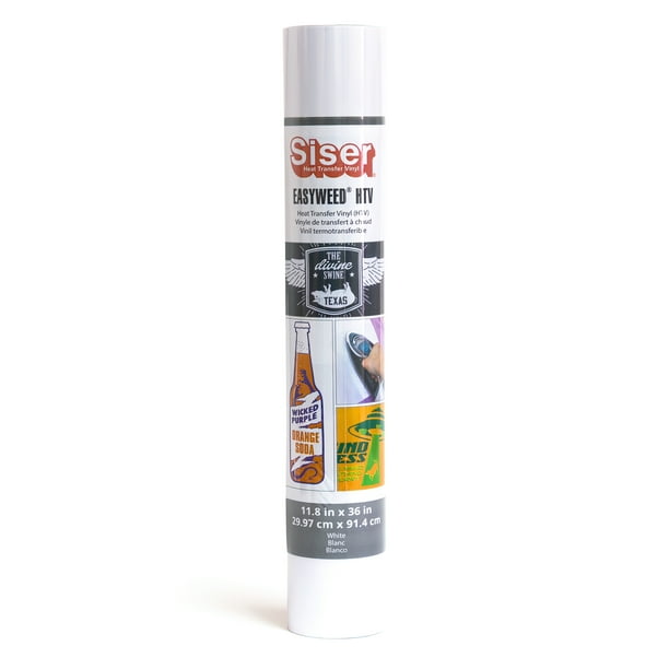 Siser EasyWeed Heat Transfer Vinyl: White, 11.8 x 36 inches - Walmart.com
