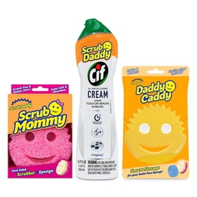 Scrubby Daddy Smiley Face, Odor Resistant & Scratch-Free Kitchen Sponge ...