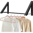 2 Pack Foldable Wall Mounted Drying Rack with 80CM Extension Rod，Heavy ...
