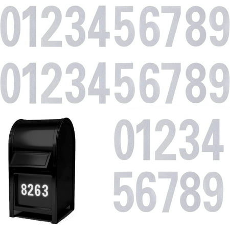 5 Sets 3 Inch Mailbox Number Stickers, Reflective Adhesive Mailbox ...