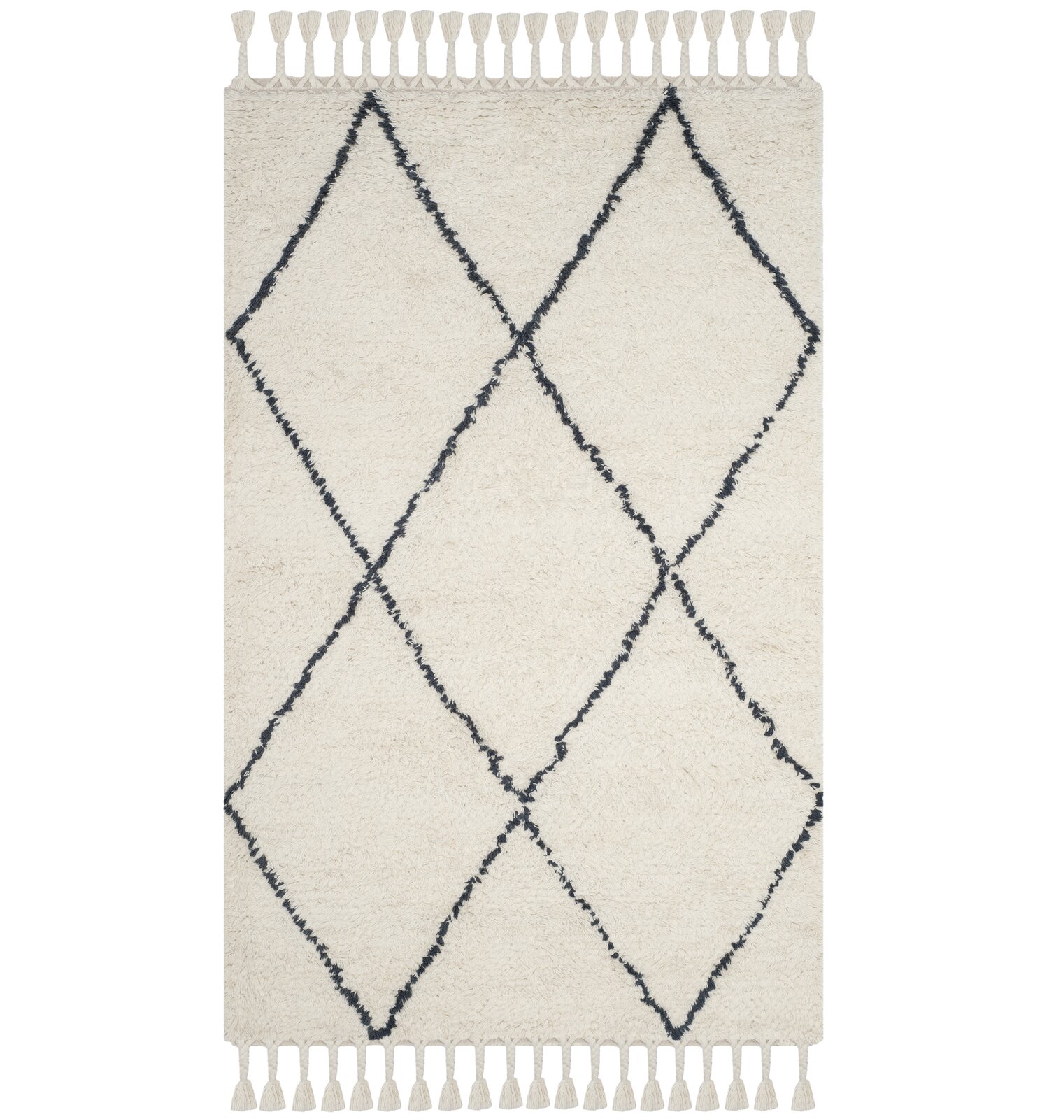 Lockheart Hand-Tufted Wool Ivory/Grey Area Rug, Technique: Tufted ...