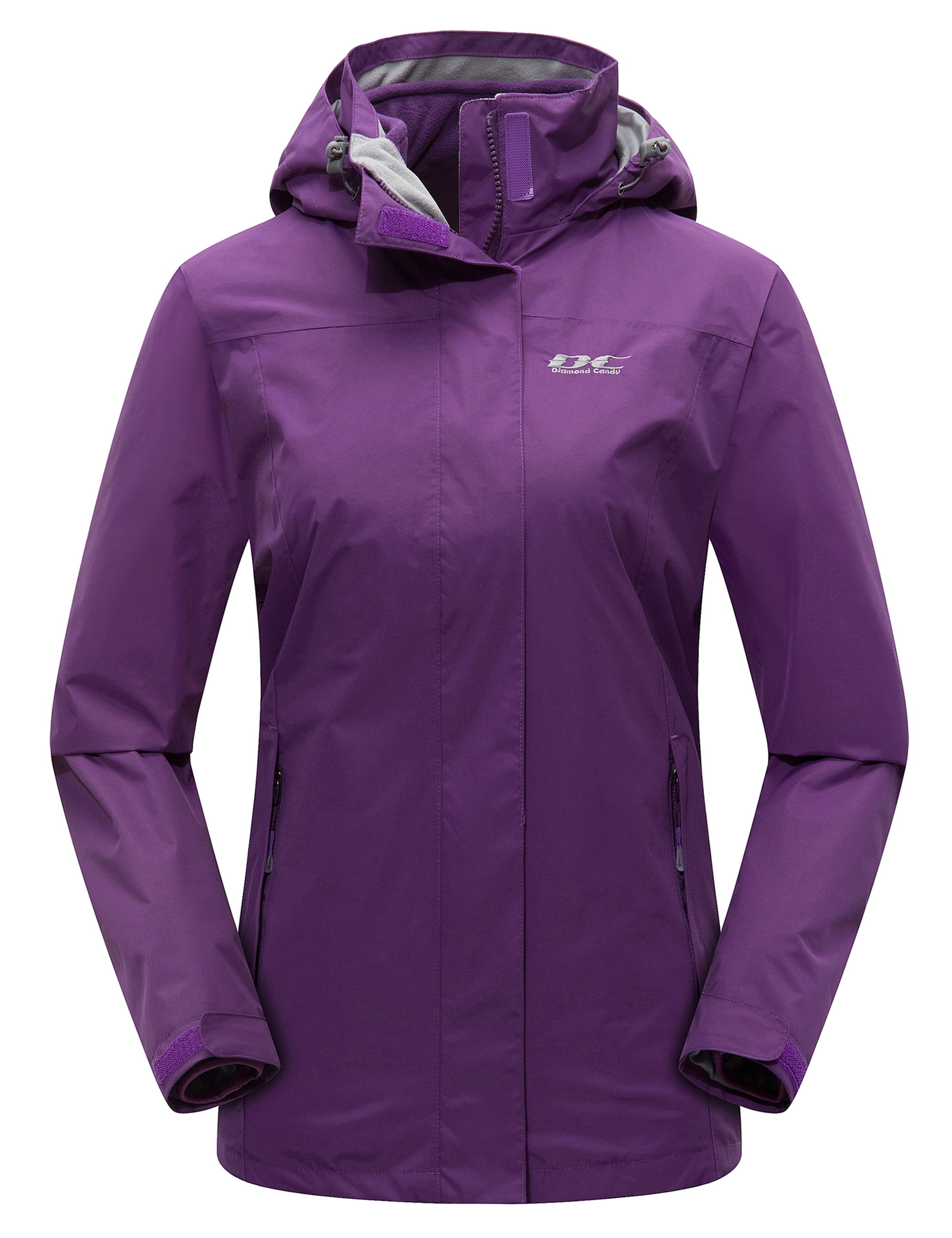 Diamond Candy Womens 3-in-1 Winter Jacket Waterproof Rain Coat with ...