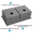 Undermount Sink- 30" x 19" x 10" Double Bowl (50/50) Kitchen Sink 16 ...