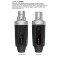 2X New XLR Adapter System Wireless Microphone Transmitter Receiver for ...