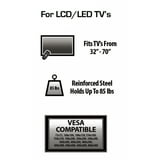 onn. Rolling TV Stand for 32" to 70" TV's, up to 15° Tilting - Walmart.com