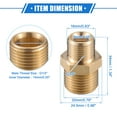 Unique Bargains Pressure Washer Connector Fitting G1/2" to G3/8" Male Adapter Brass Hose ...