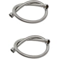 FJSHN-Braided Faucet Connector Supply Hose 1/2"-14NPSM Brass Nut X 3/8 ...