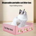Foldable Disposable Cat Litter Box Pet Sand Box Container Kitten Travel ...