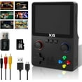 Retro handheld game console with 64G TF card, supports 1000+ games, and ...