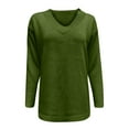 Oversized Sweaters For Women Sexy Deep V Neck Long Sleeve Cable Knit