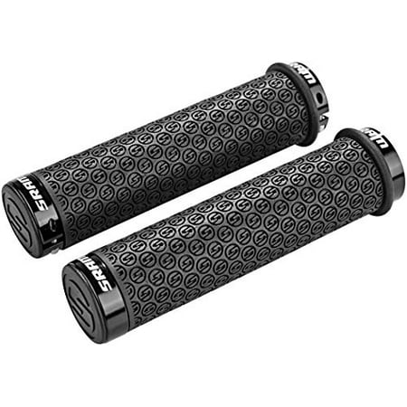 Red Mtb Grips SRAM DH Silicone Locking Grips Black (with Double Clamps ...