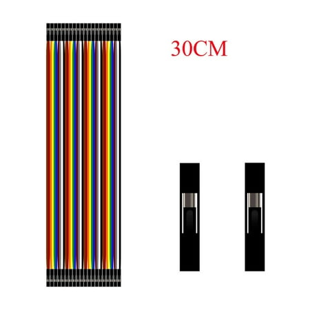 40PCS/SET COlorful DuPont line 2.54mm 1p-1p Pin Male to Male Breadboard ...