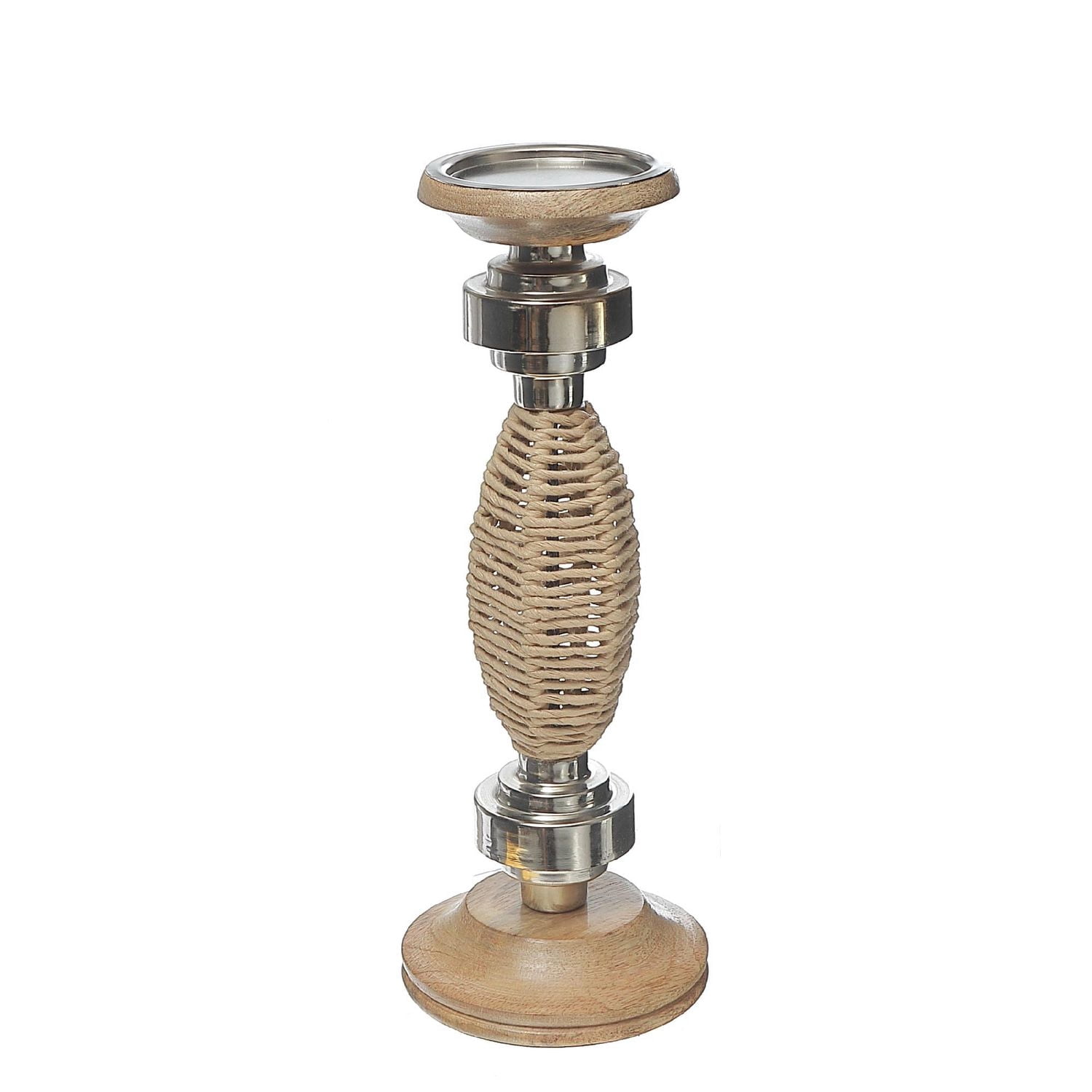 Click here for Ih Casadécor Oval Raffia Metal Pillar Candlestick... prices