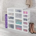Small Box 6 Qt Modular Stacking Storage Drawer Container Closet 6