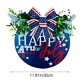 11.81x11.81 Inch Independence Day Artificial Flower Wooden Door ...