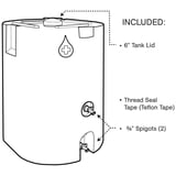 WaterPrepared 160 Gal Stackable Design Utility Water Tank with Large ...