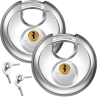 BiJun Laminated Steel Key Lock, 1-9/16" Wide Body, 2 Same Key Padlocks ...