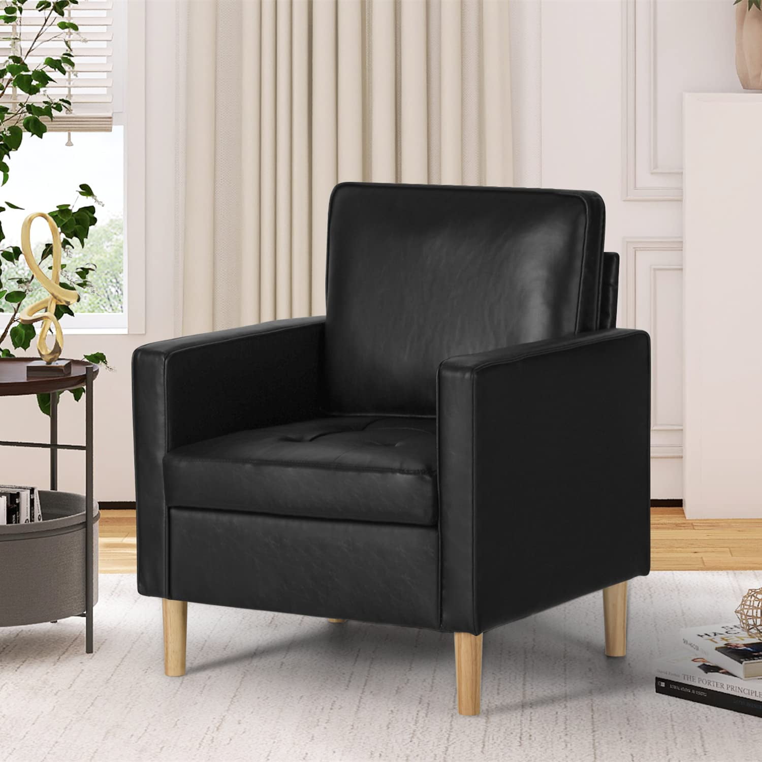 Click here for Aileekiss Modern Armchair Single Sofa Faux Leather... prices