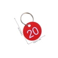 40Pcs Assorted Color Waterproof Metal Numbered Key Rings for Gym Locker ...